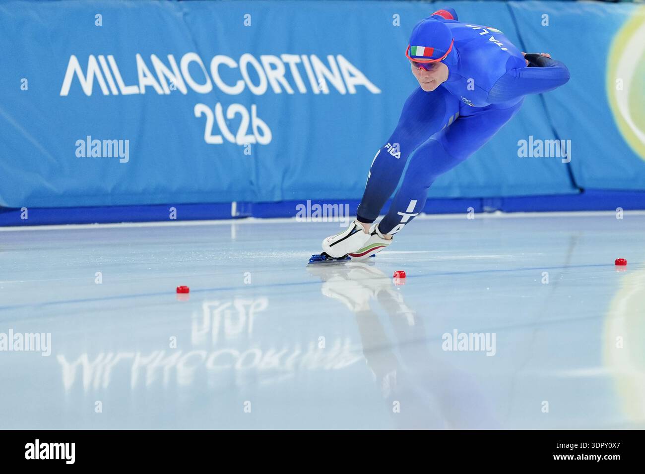 ROSANELLI Jeffrey competing for the Olympic Speed Skating Men's 500m ...