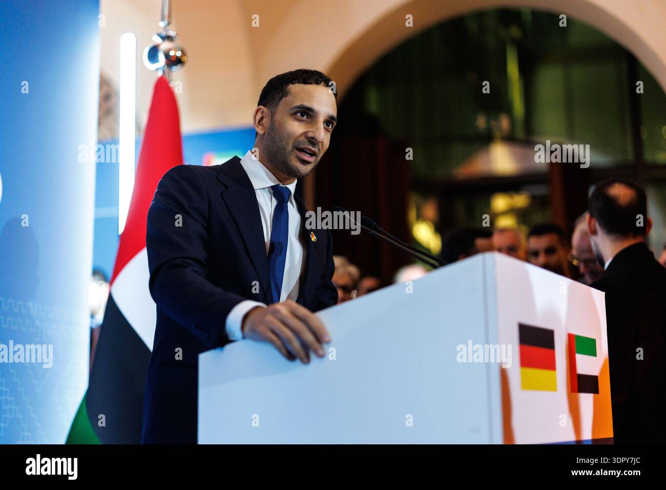 13 February 2026, Bavaria, Munich: Ahmed Alattar, Emirati diplomat and ...