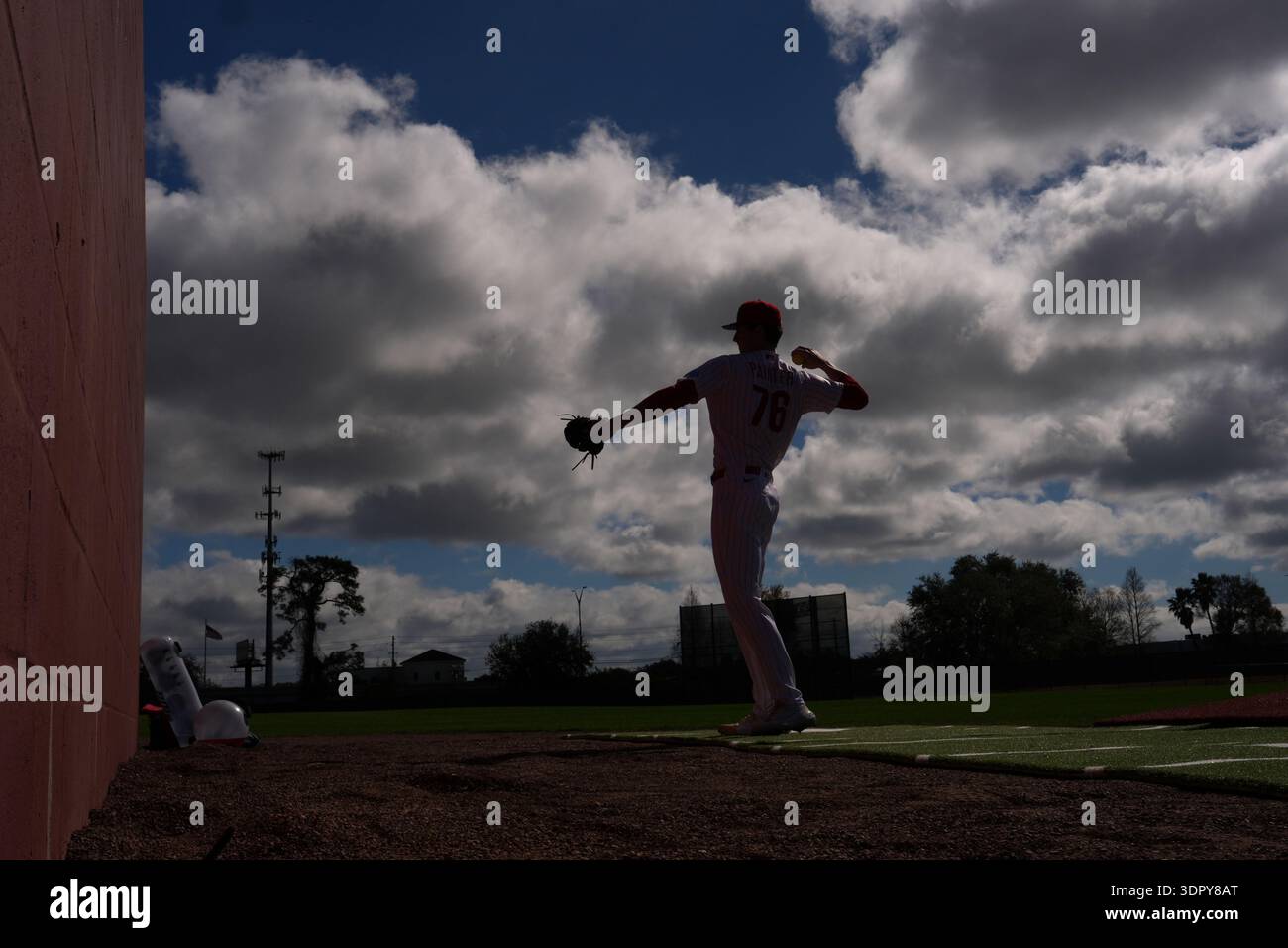 Philadelphia Phillies' Andrew Painter works out during spring training ...