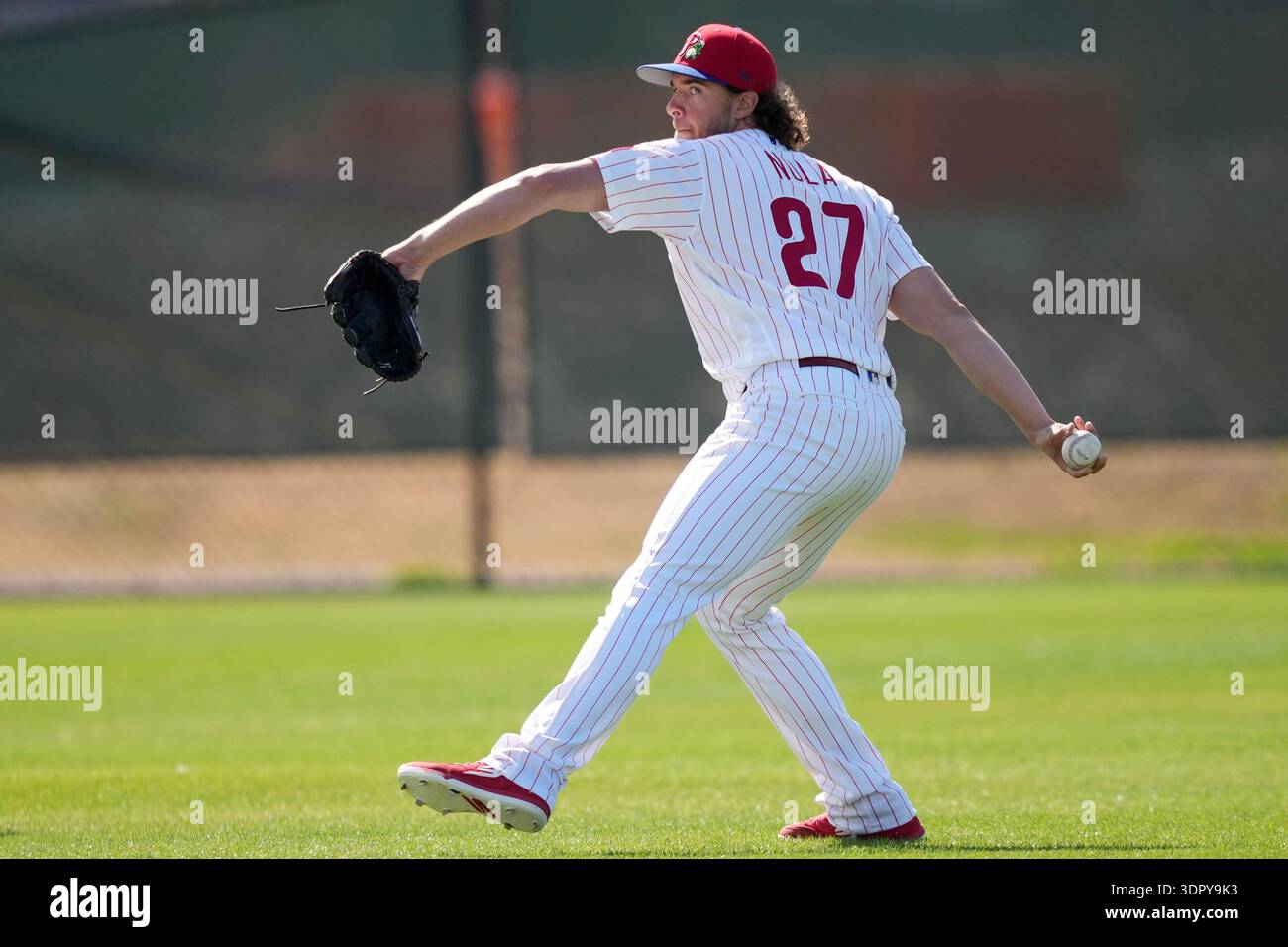 Philadelphia Phillies' Aaron Nola works out during spring training ...