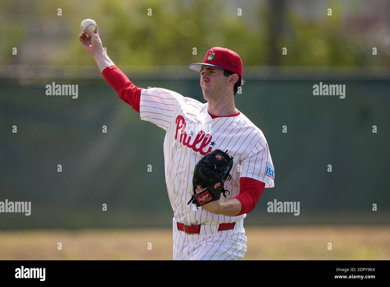 Philadelphia Phillies' Andrew Painter works out during spring training ...