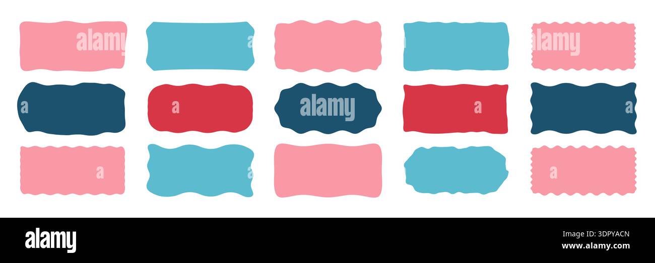 Wavy organic rectangle shapes Stock Vector Image & Art - Alamy