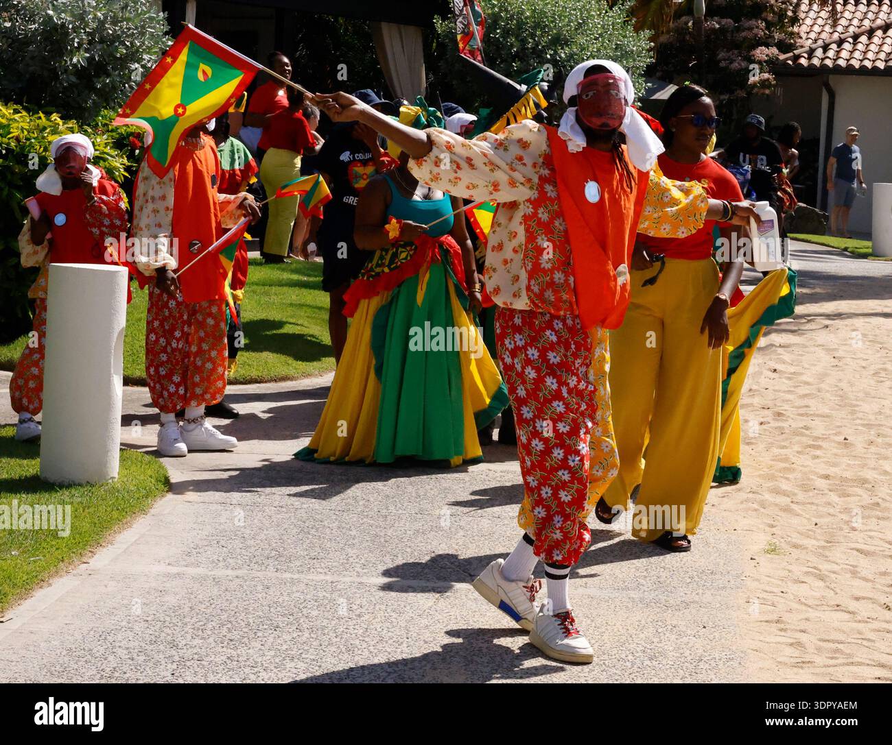 Local people celebrating Independence Day at Sandals , Grenada on 09th ...