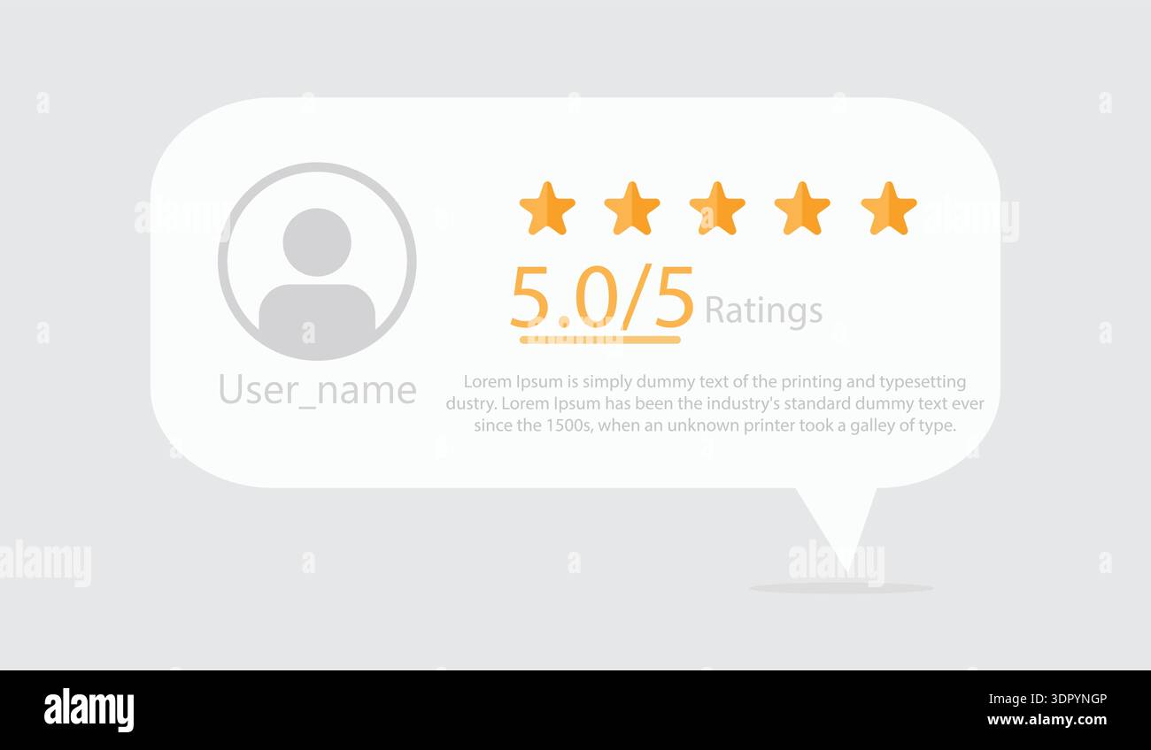 Customer review screen Stock Vector Images - Alamy