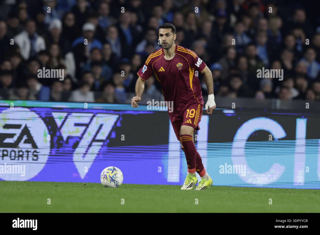 Roma's Turkish defender Zeki Celik controls the ball during the Serie A ...