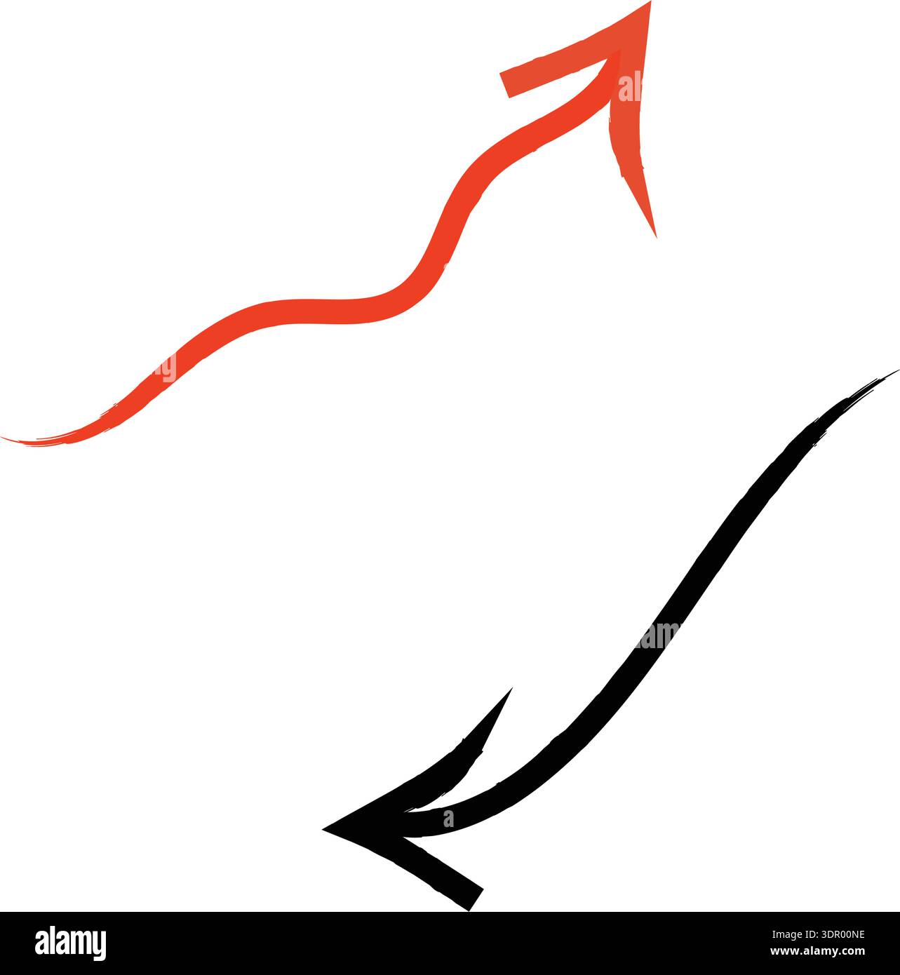 Red arrow shows upward trend hi-res stock photography and images - Alamy