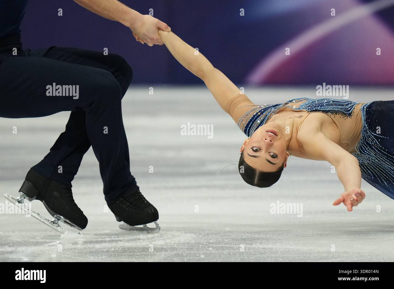 Anastasia Vaipan-Law and Luke Digby of Britain compete during the pairs ...