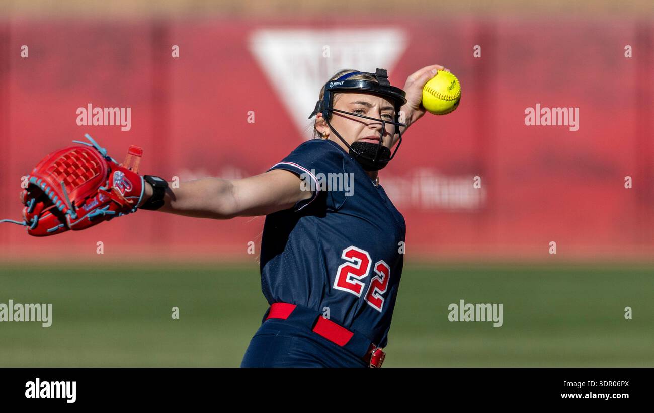 Liberty pitcher Camden Anders (22) during an NCAA softball game on ...