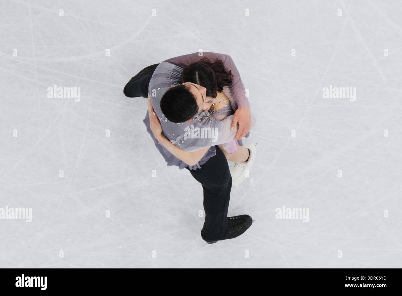 Emily Chan and Spencer Akira Howe of the United States after competing ...