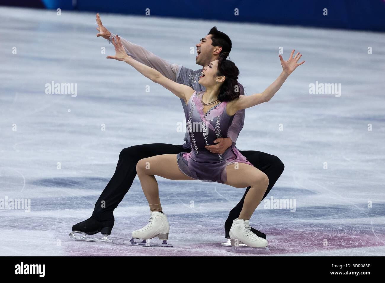 Emily Chan / Spencer Akira Howe (USA) during the Olympic Winter Games ...
