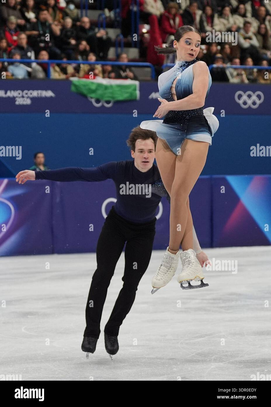 Maria Pavlova and Alexei Sviatchenko of Hungary compete during the ...