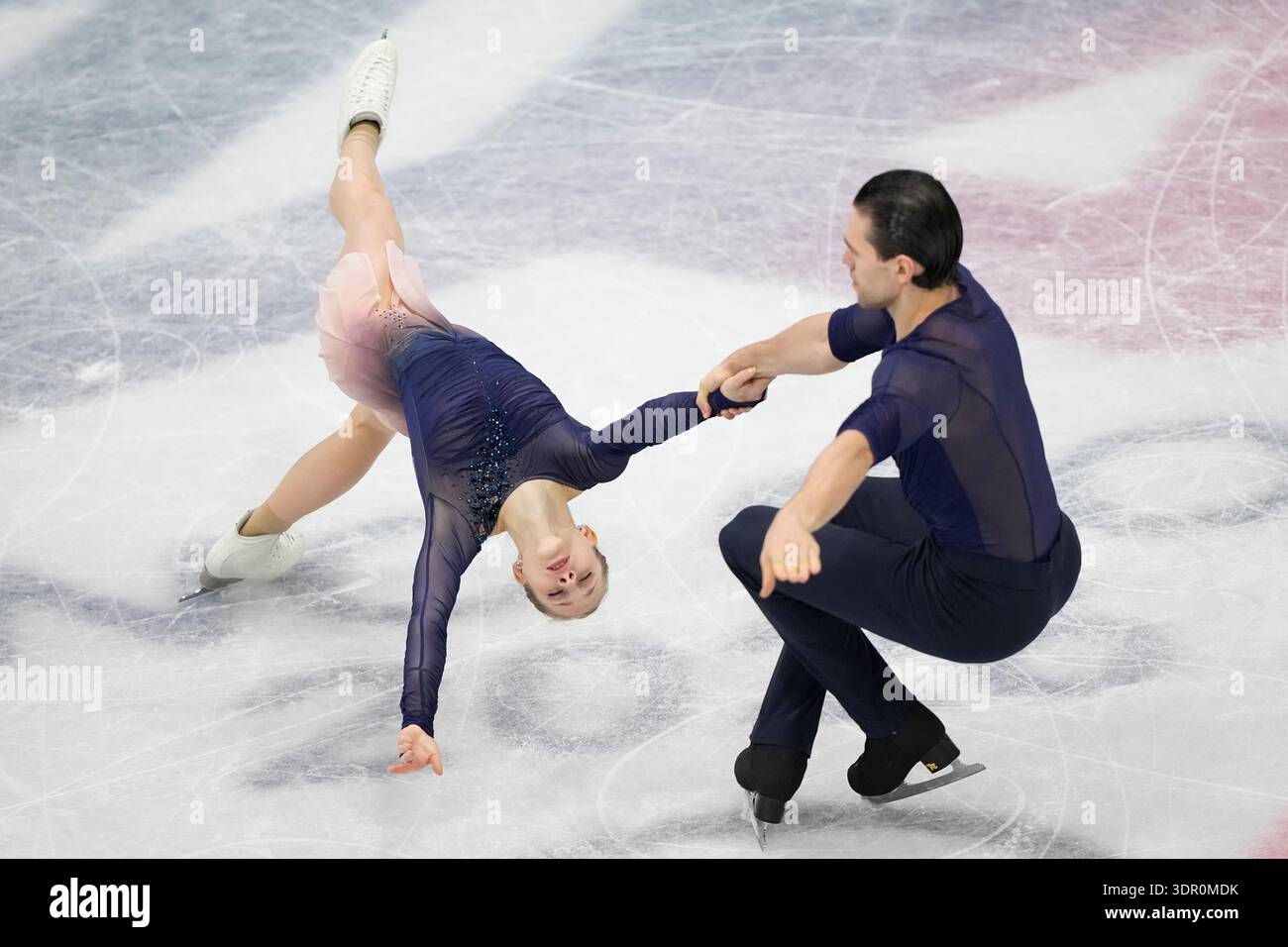 Minerva Fabienne Hase and Nikita Volodin of Germany compete during the ...
