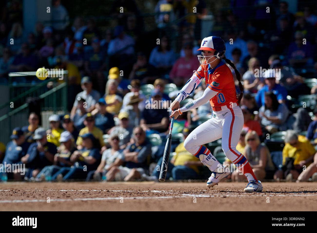 Florida Gators Gabi Comia (10) bats during an NCAA Softball game ...