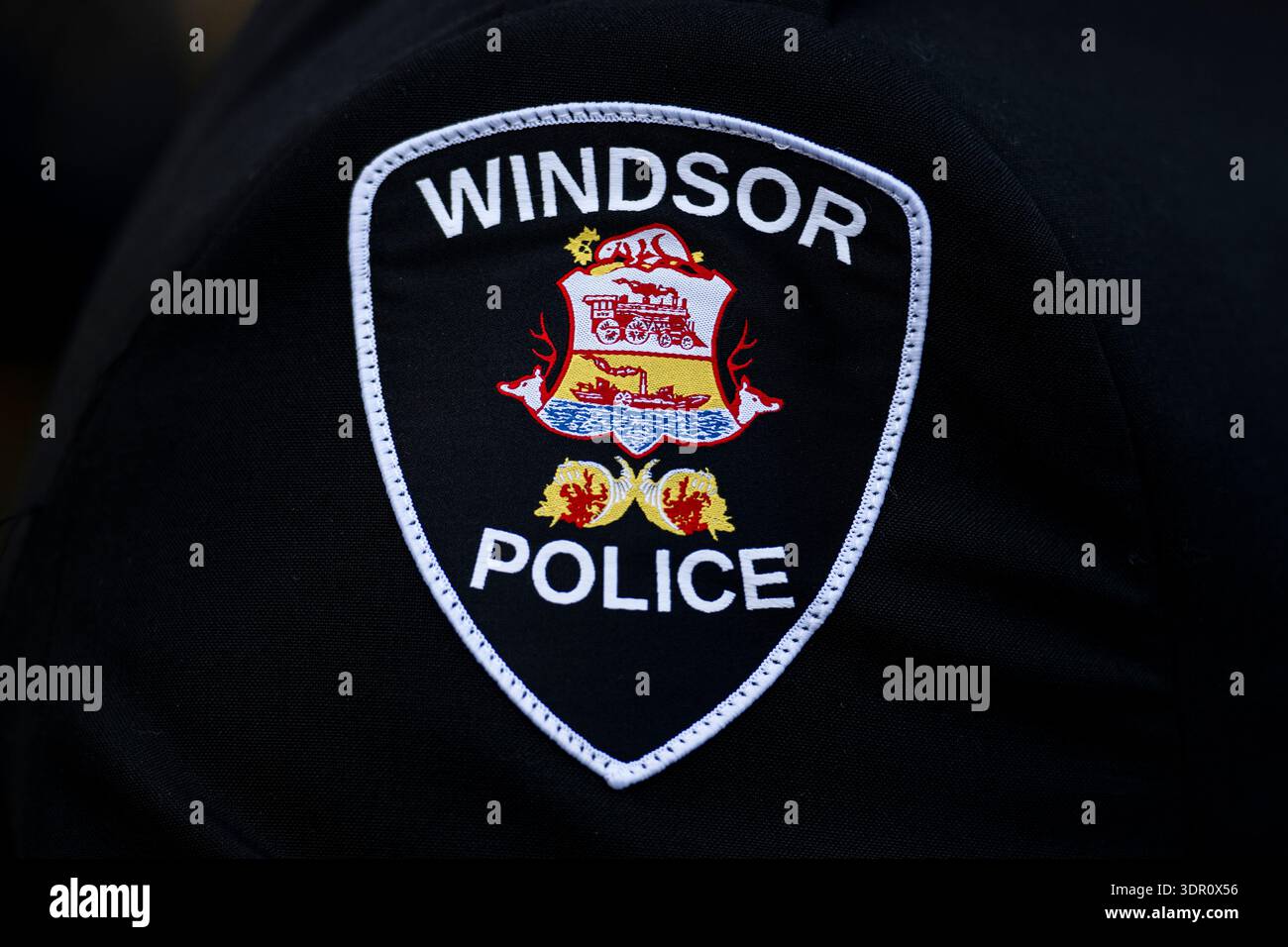 A Windsor Police Service logo is seen in Ottawa, on Sunday, Sept. 28 ...