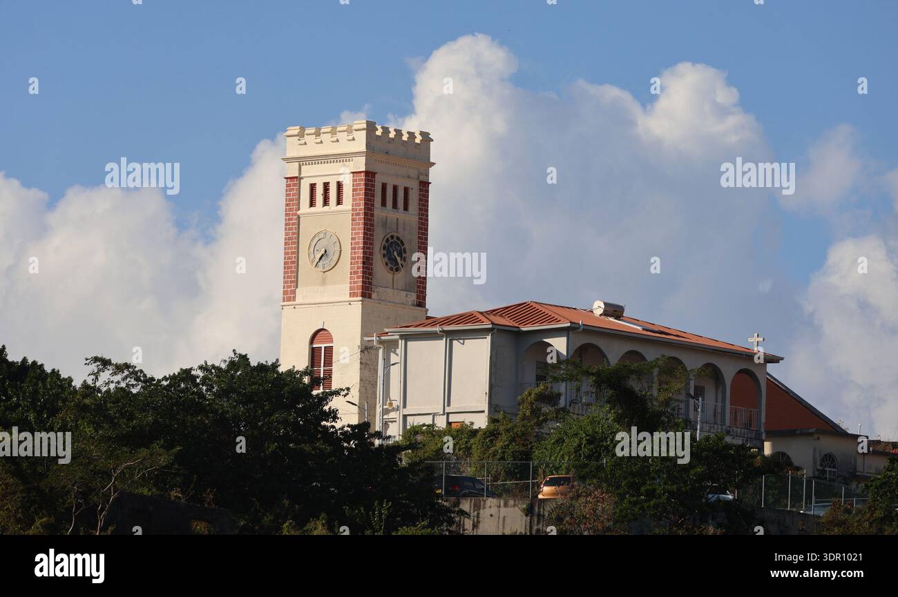 St.George’s Parish Church at St.Georges Harbour on the island of ...