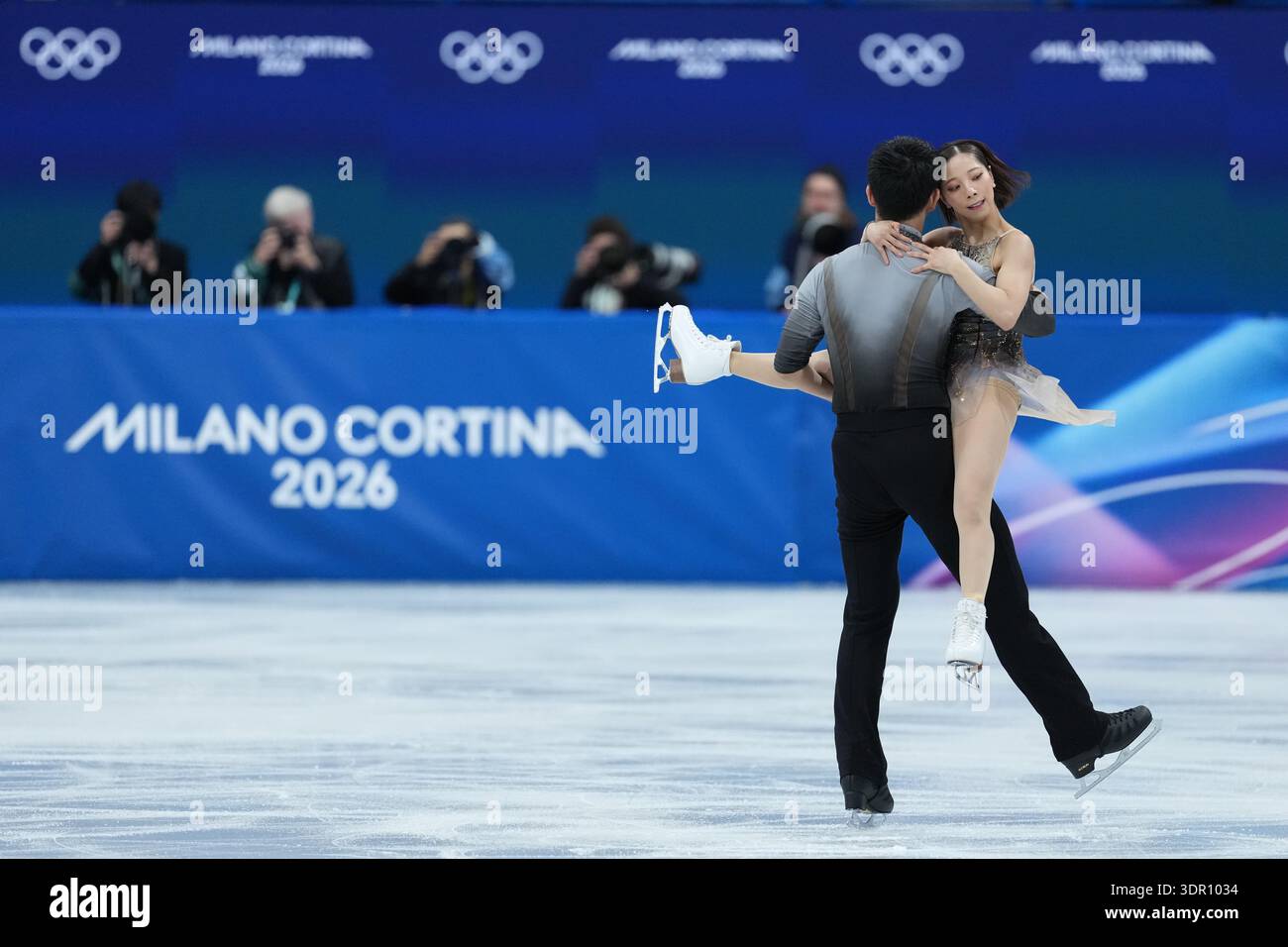 Milan, Italy. 16th Feb, 2026. Japan's Riku Miura and Ryuichi Kihara ...