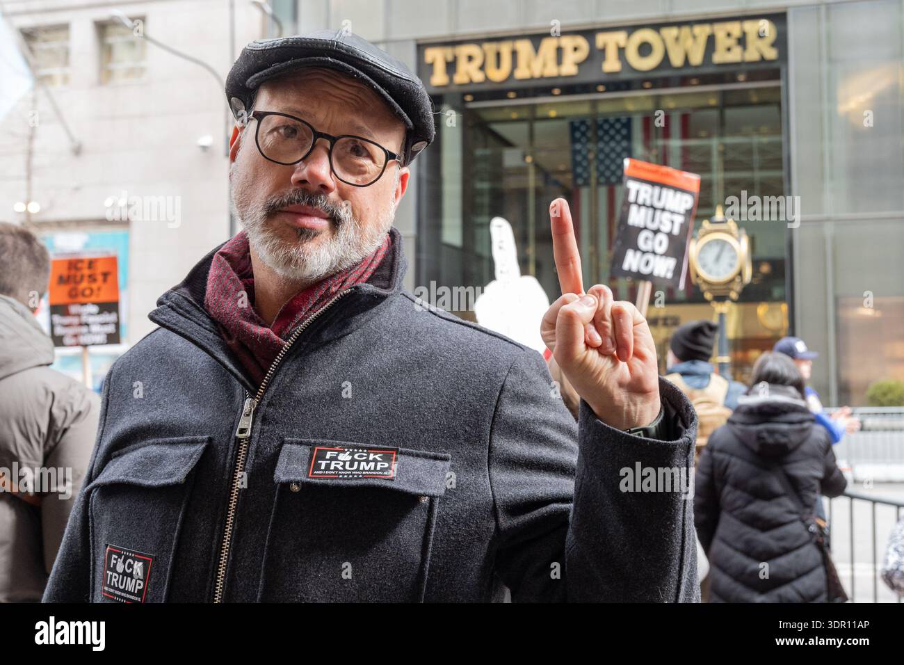 Hundreds protesters gathered across of Trump tower on 5th Avenue in New ...