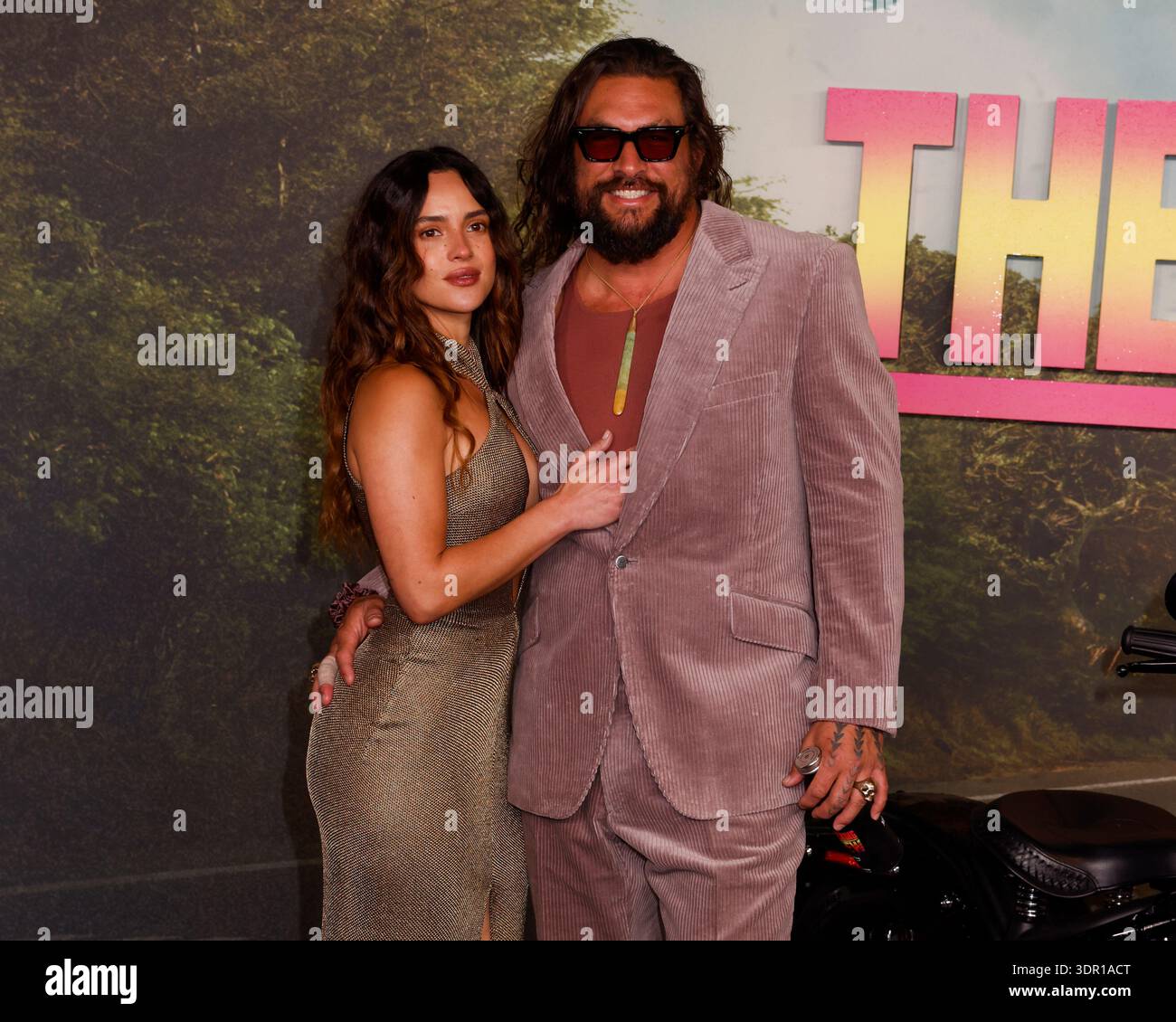 Adria Arjona and Jason Momoa attend The Wrecking Crew UK Special ...
