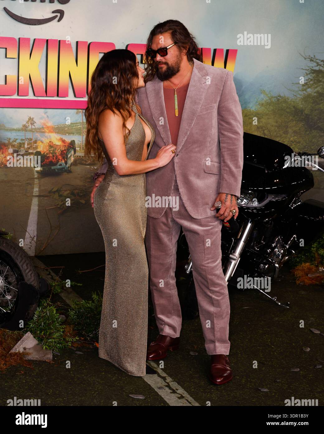 Adria Arjona and Jason Momoa attend The Wrecking Crew UK Special ...