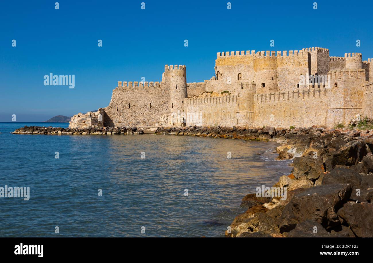 Stone walls of Mamure Castle on Mediterranean coast Stock Photo - Alamy