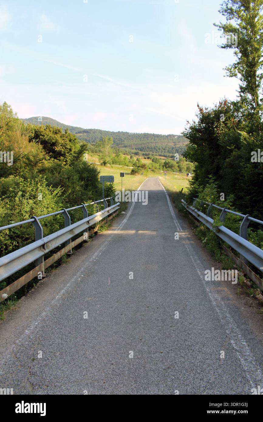 Natural scenery of mountains, green fields, and countryside around ...