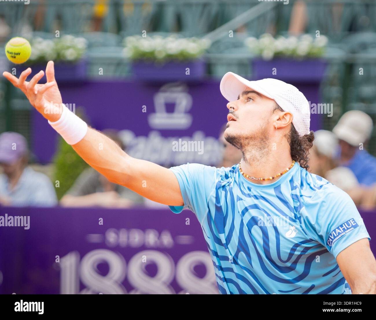 Argentinian tennis doubles player Andrea Collarini at final of ATP 250 ...