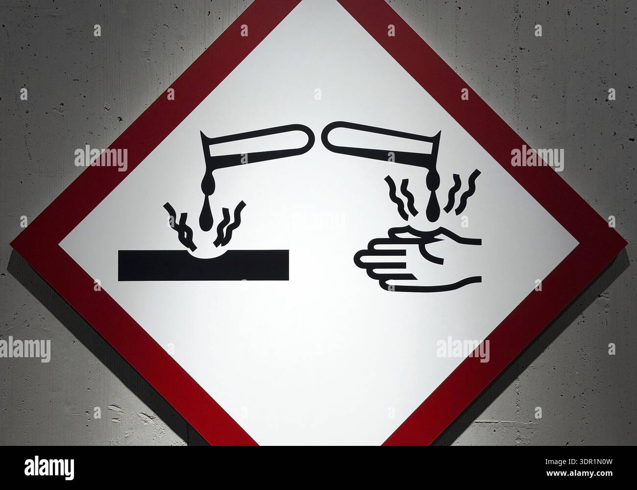 Dangerous Goods Sign Corrosive, Corrosive, GHS-05, Globally Harmonized ...