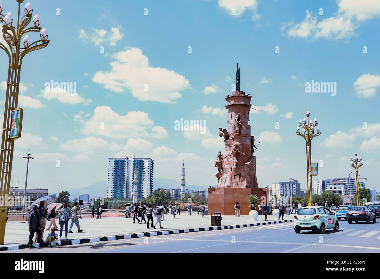 (260217) -- ADDIS ABABA, Feb. 17, 2026 (Xinhua) -- People pass by the ...