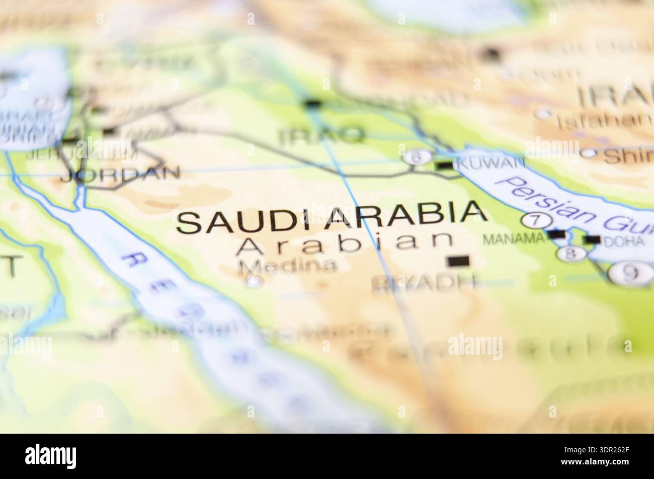 Saudi arabia country map hi-res stock photography and images - Alamy