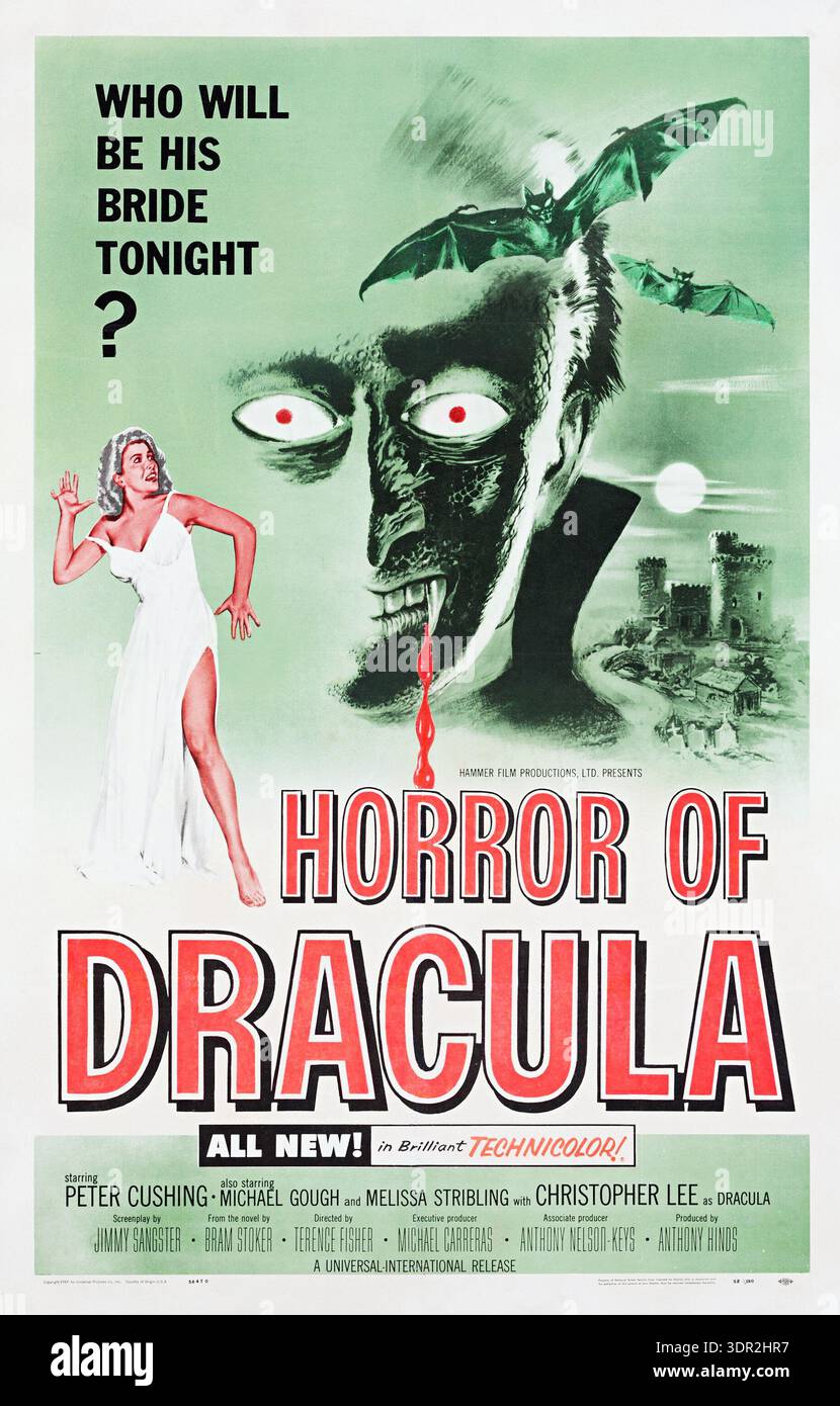 This vintage 1958 movie poster for Hammer's "Horror of Dracula ...