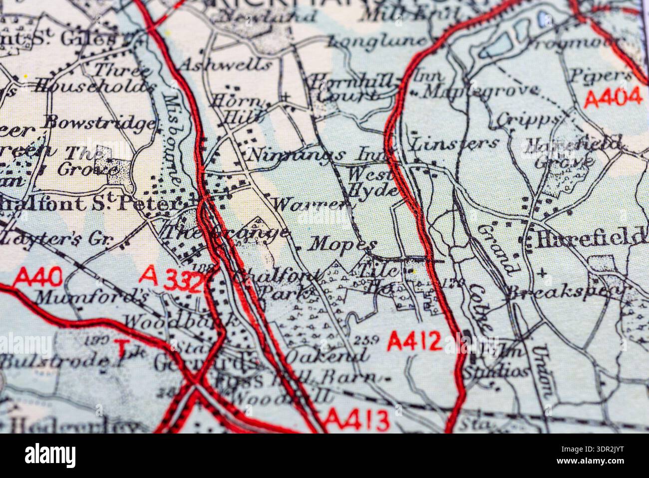 Early 1970s map of UK. Towns and villages of England before the M25 ...