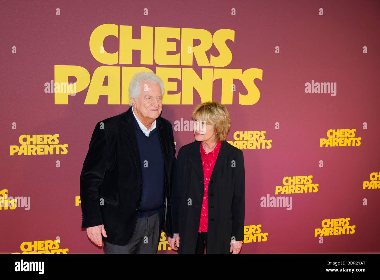 Paris, France. 16th Feb, 2026. André Dussollier and Miou Miou attend ...