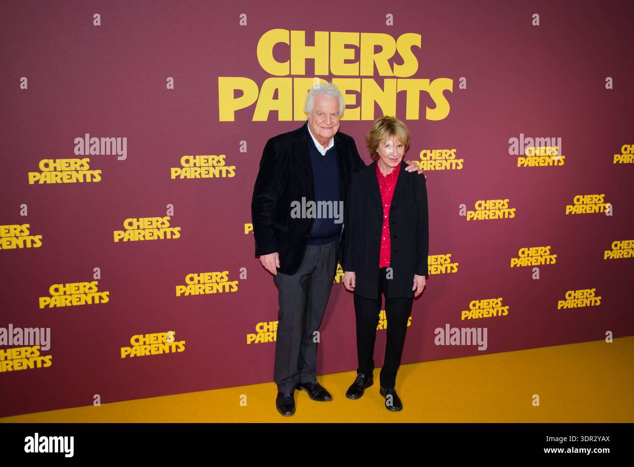 Paris, France. 16th Feb, 2026. André Dussollier and Miou Miou attend ...