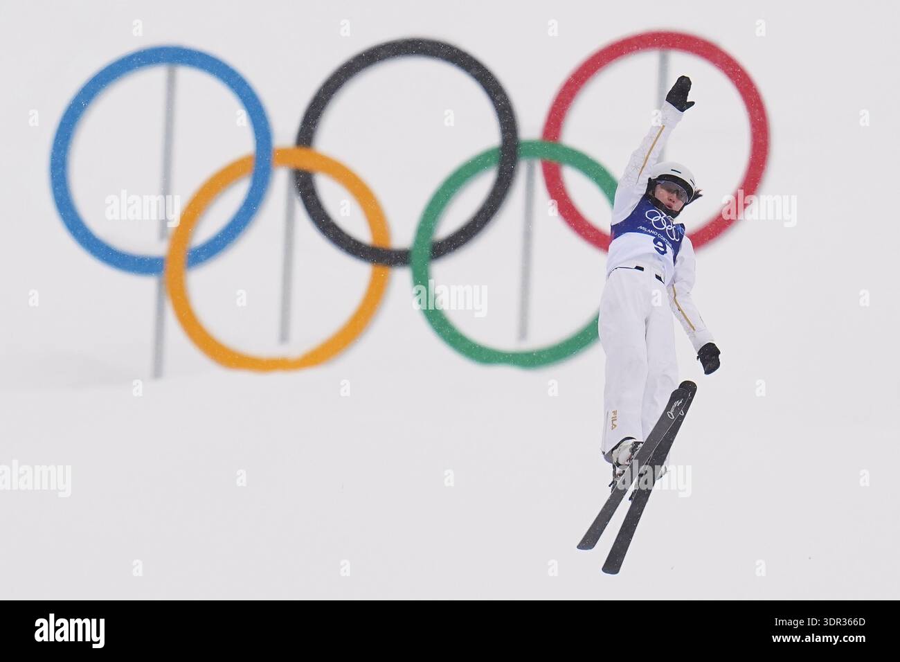 China's Shao Qi practices before the women's freestyle skiing aerials ...