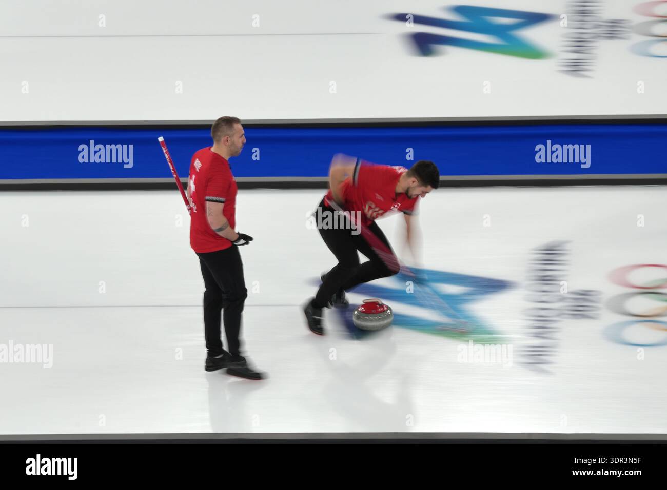 Switzerland's Sven Michel and Pablo Lachat-Couchepin in action during ...