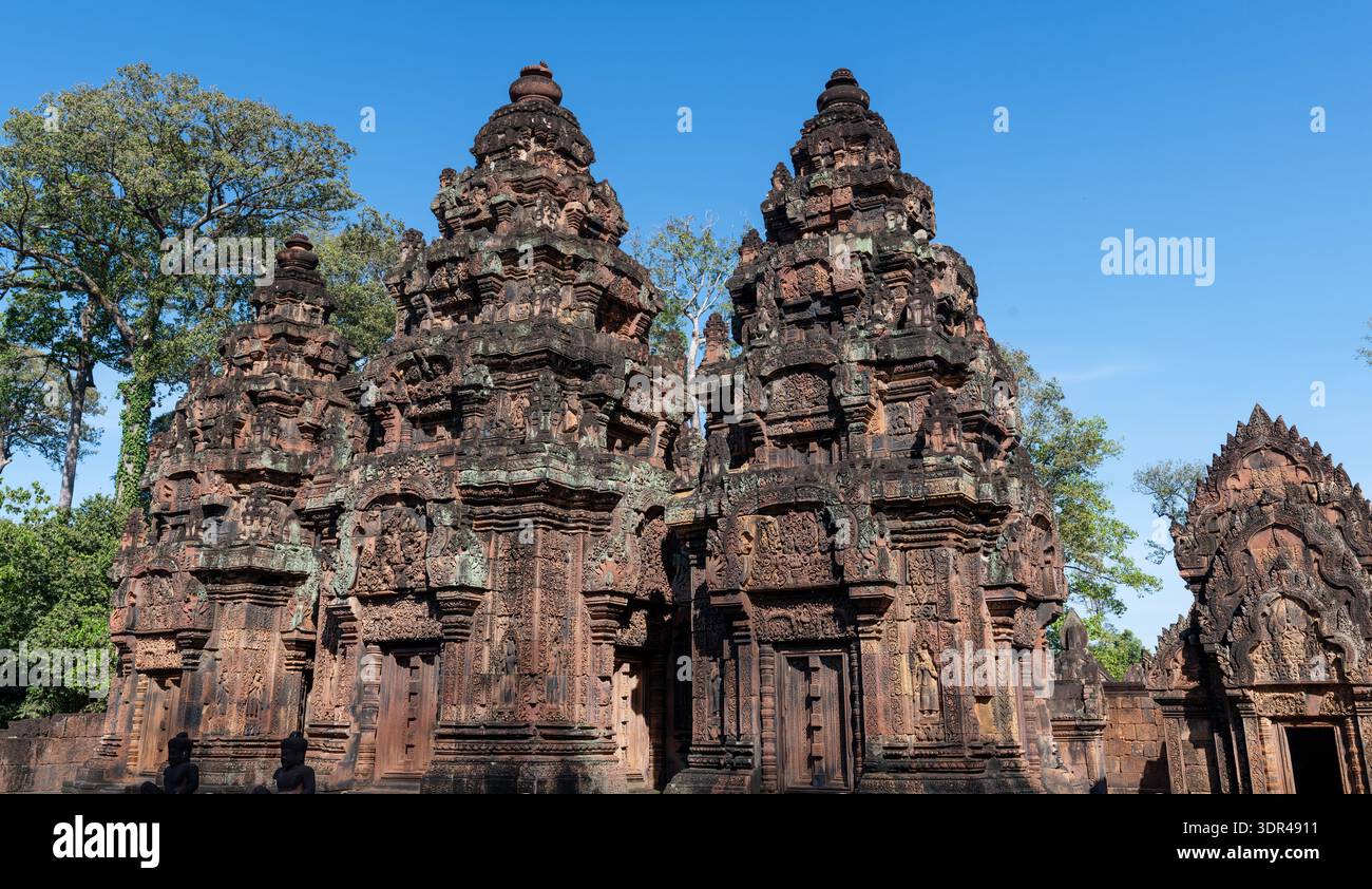 Travel landmark concept beautiful ancient khmer architecture known as ...