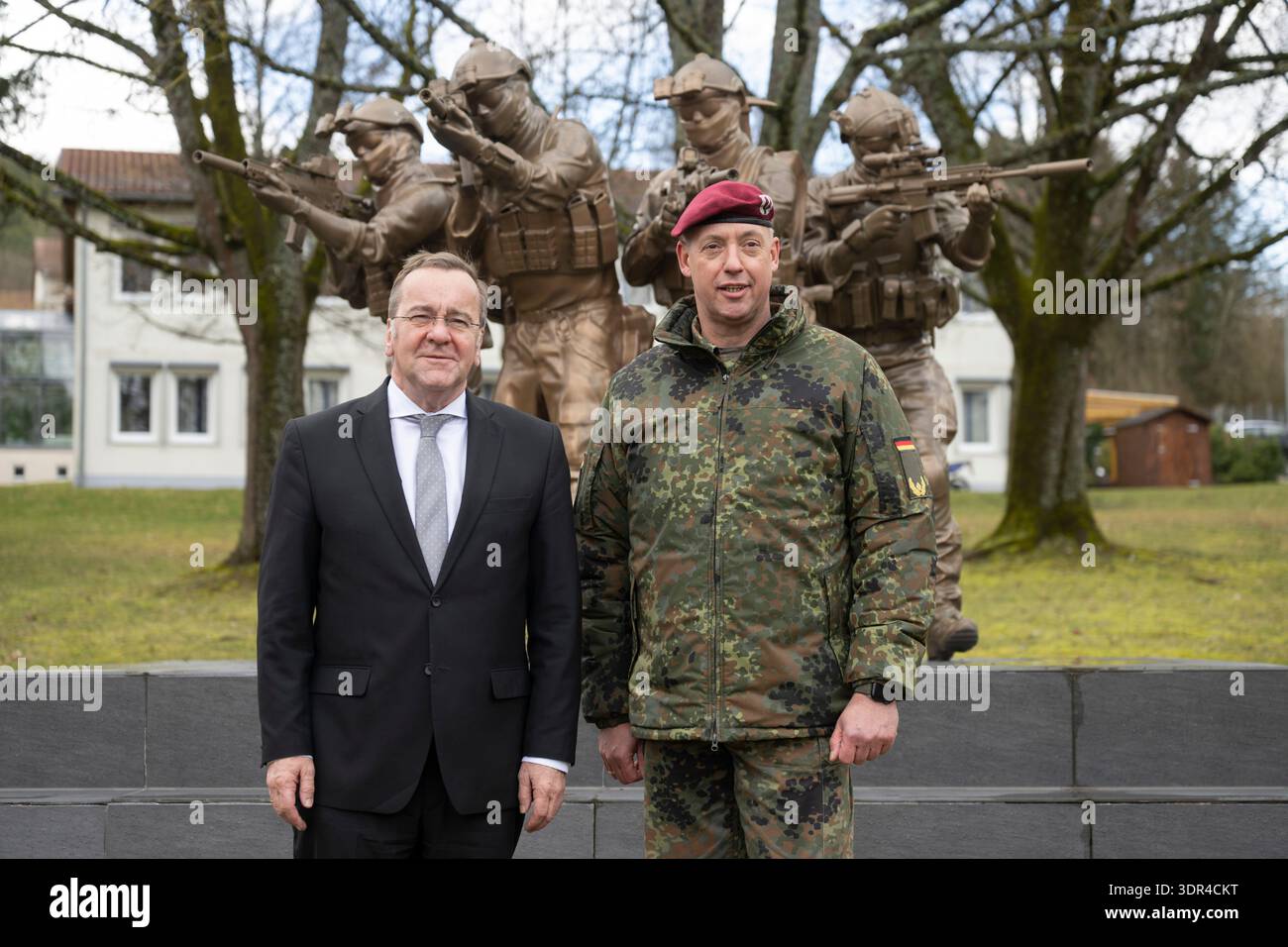 17 February 2026, Baden-Württemberg, Calw: Boris Pistorius (SPD, l ...