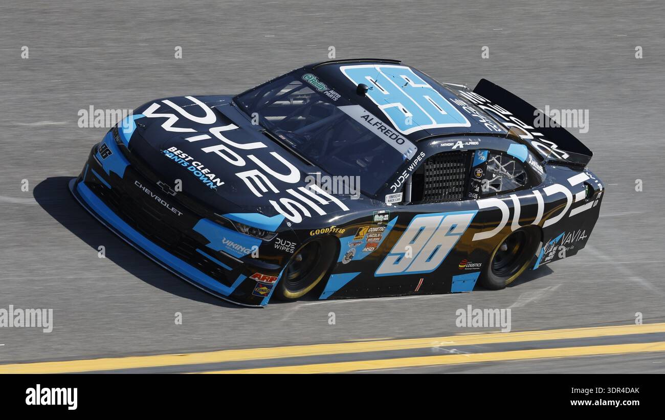 #96: Anthony Alfredo, during qualifying for a NASCAR Xfinity series ...
