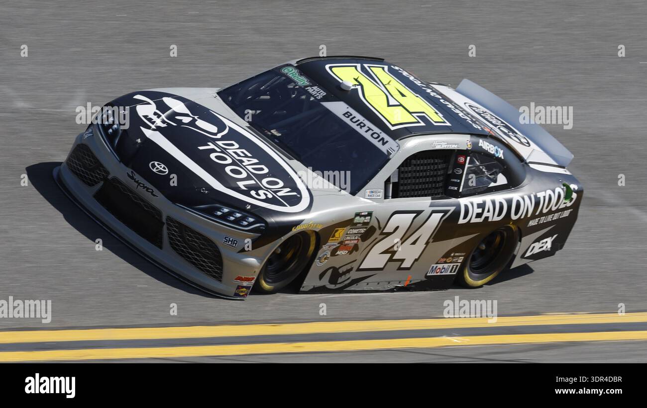 #24: Harrison Burton, during qualifying for a NASCAR Xfinity series ...