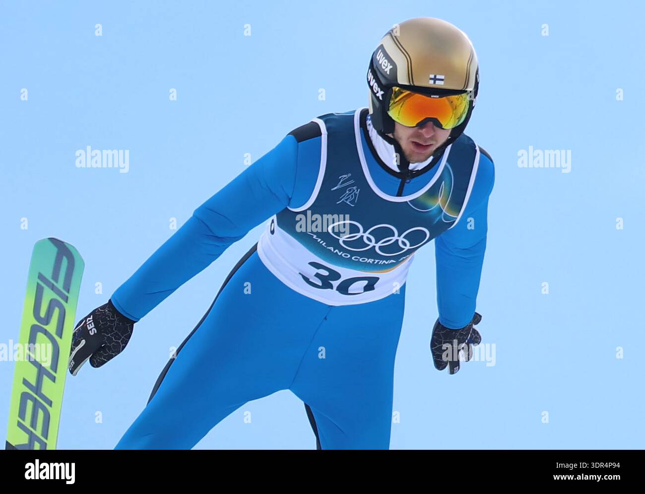 Ilkka HEROLA of Finland soars through the air during the ski jumping ...