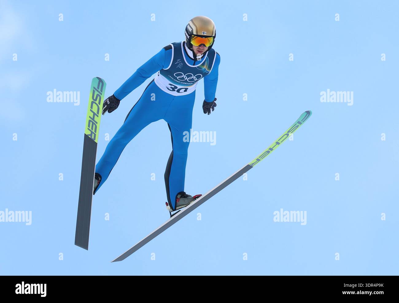 Ilkka HEROLA of Finland soars through the air during the ski jumping ...