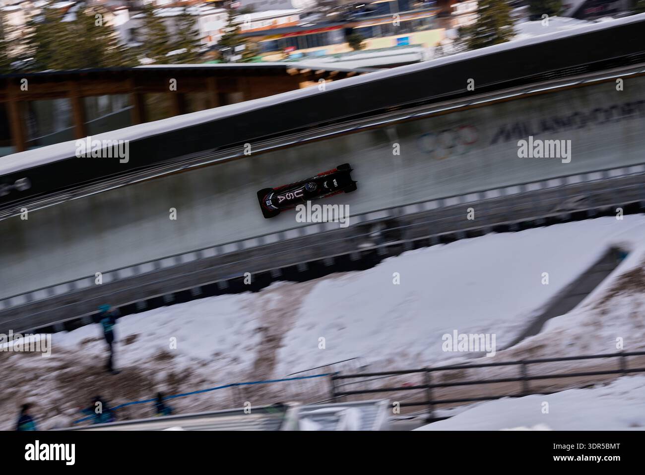 United States' Kaillie Armbruster Humphries, left, slides down the ...