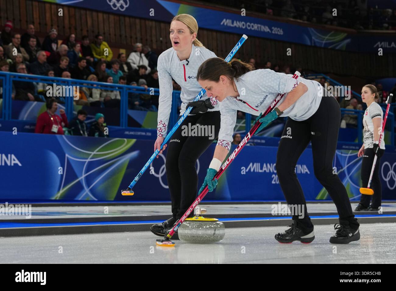 United States' Cory Thiesse and Tara Peterson in action during the ...