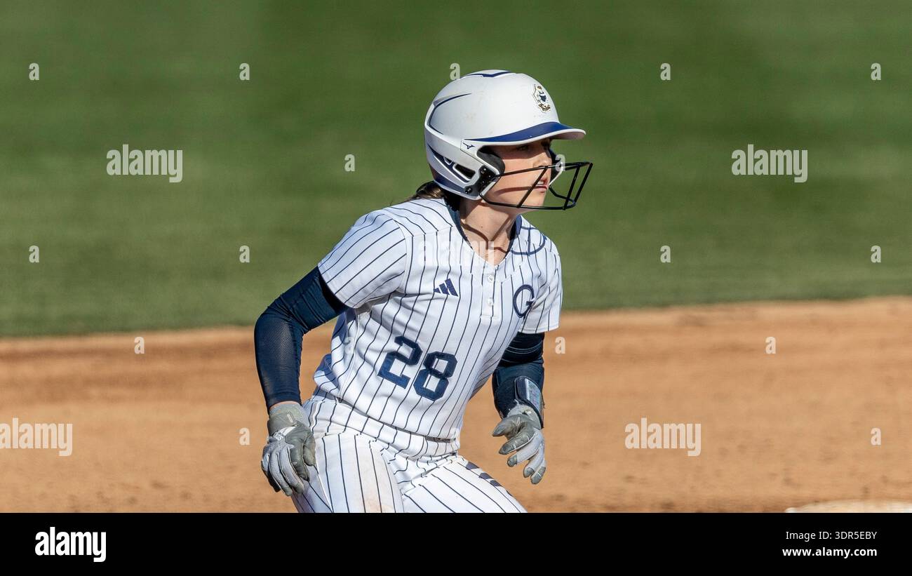 Georgia Southern infielder Kayla Christensen (28) during an NCAA ...