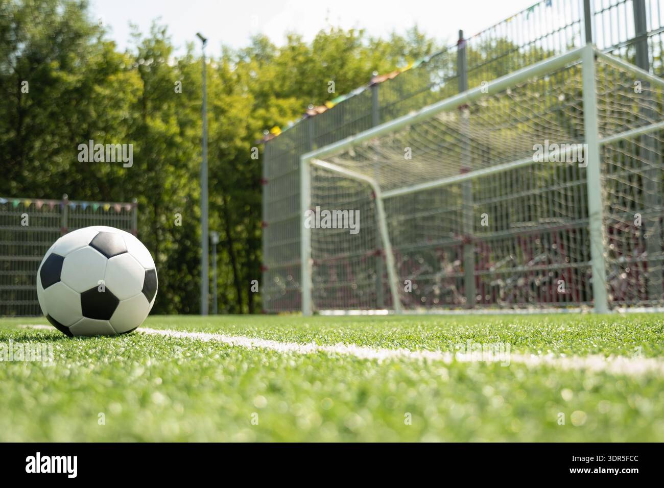 Soccer ball near goal hi-res stock photography and images - Alamy