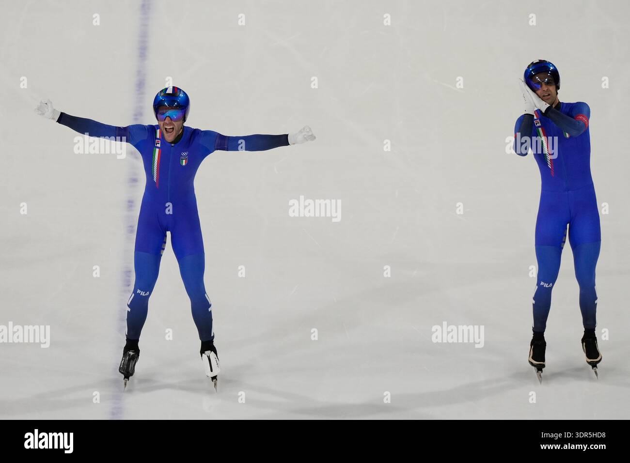 Italy's Andrea Giovannini and Michele Malfatti celebrate after winning ...