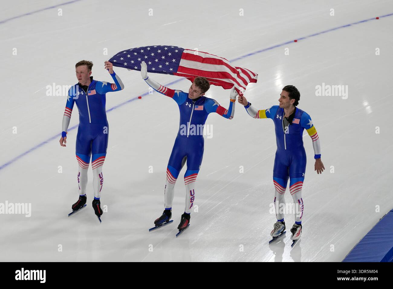 United States' Casey Dawson, Emery Lehman and Ethan Cepuran celebrate ...