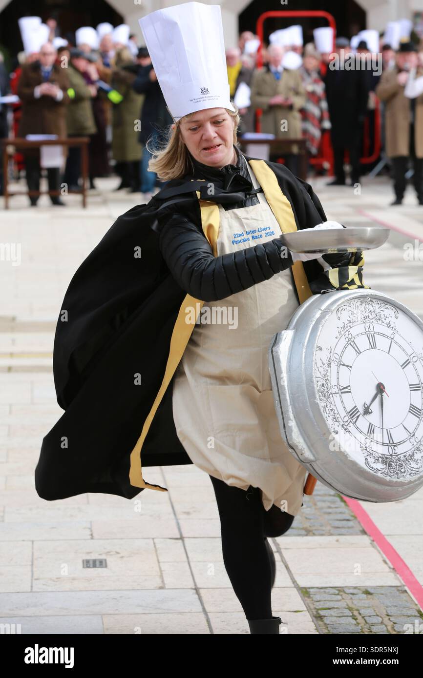 London, UK. 17 February 2026. Members of the City Livery Companies ...