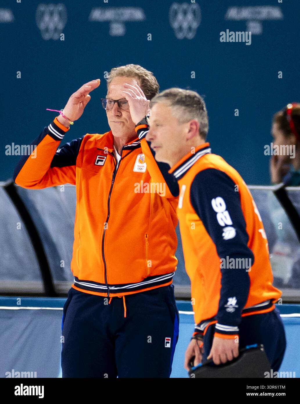 MILAN - National coach Rintje Ritsma in action during the women's team ...