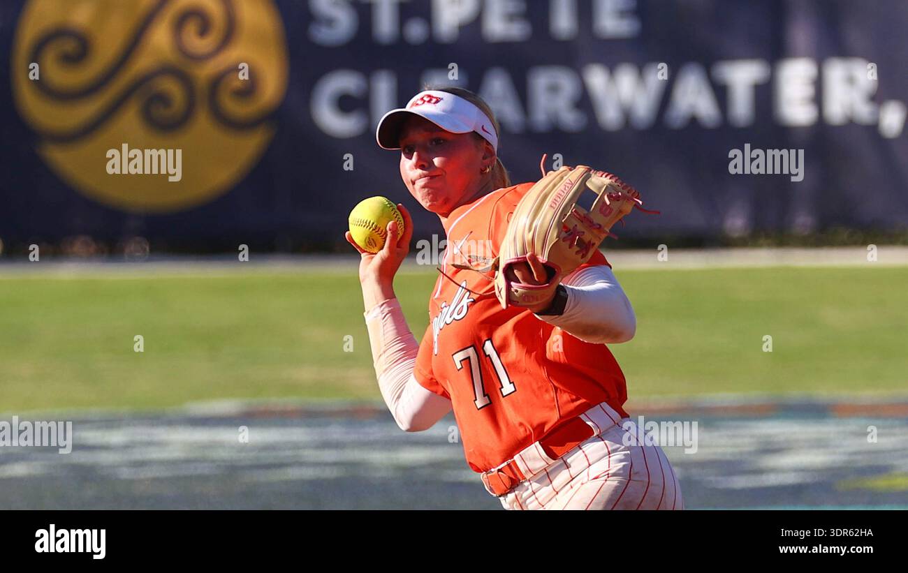 Oklahoma State utility Jayden Jones (71) throws the ball agains the ...